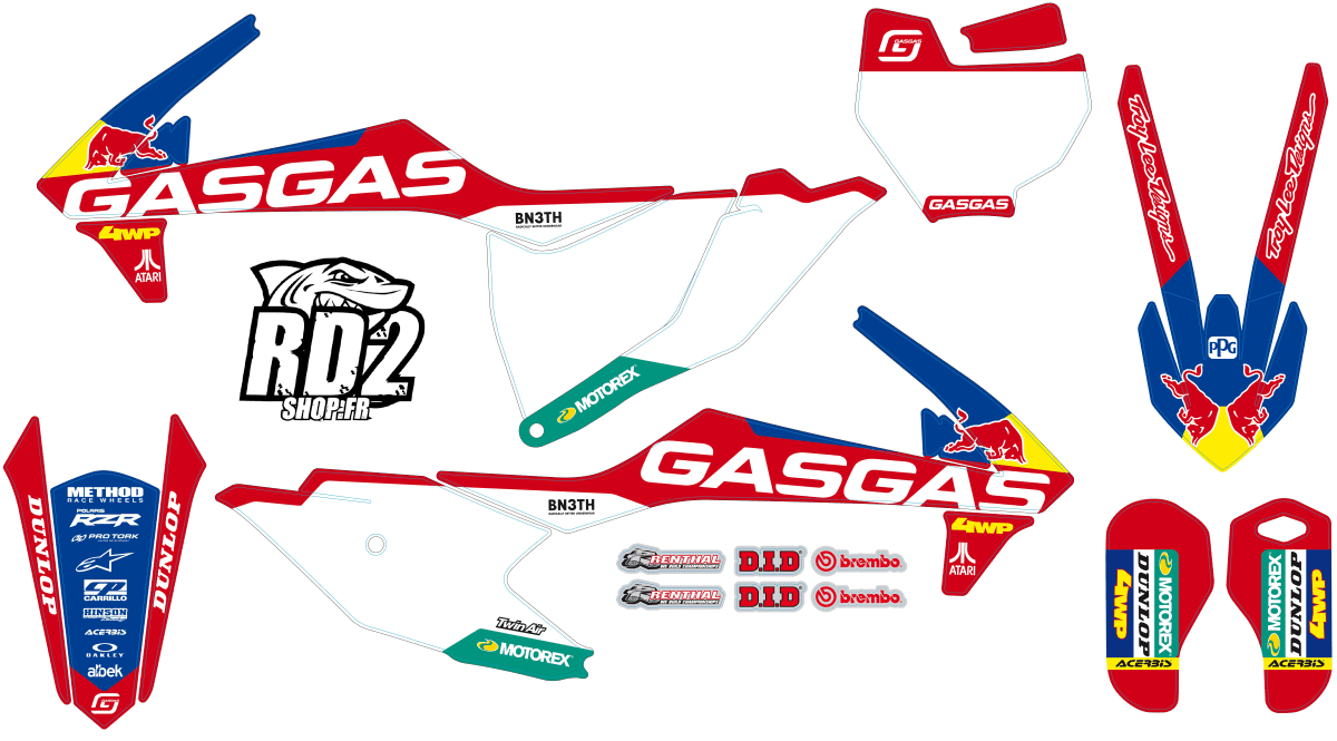 Kit Déco GASGAS MC 85 ( 2021 / 2022 / 2023 / 2024 ) RD2Shop - REDBULL