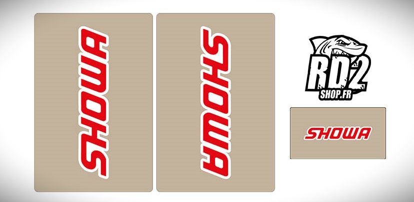 Stickers Deco SHOWA FOURCHE + Amortisseur Transparent