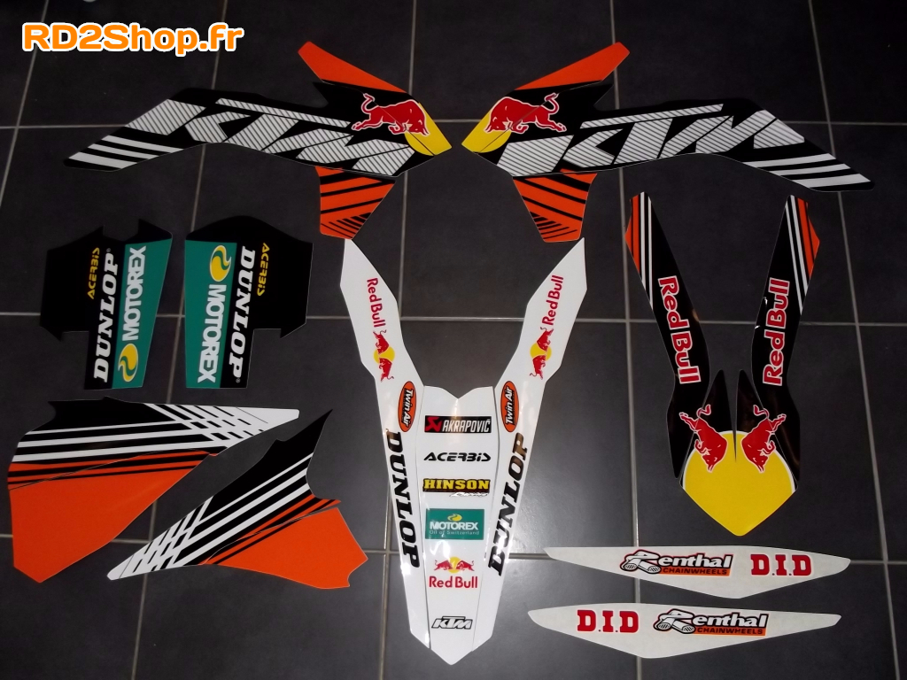 Kit déco REDBULL KTM / SX - SXF - EXC (13 à 16) - rd2shop.fr Kit déco REDBULL KTM / SX - SXF - EXC (13 à 16) - rd2shop.fr