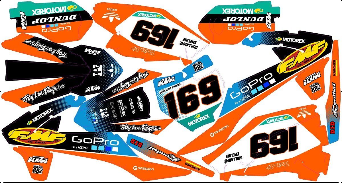 Kit déco Semi-perso KTM SX 50 / 65 / 85 ( 2005 à 2023 ) - Rd2shop