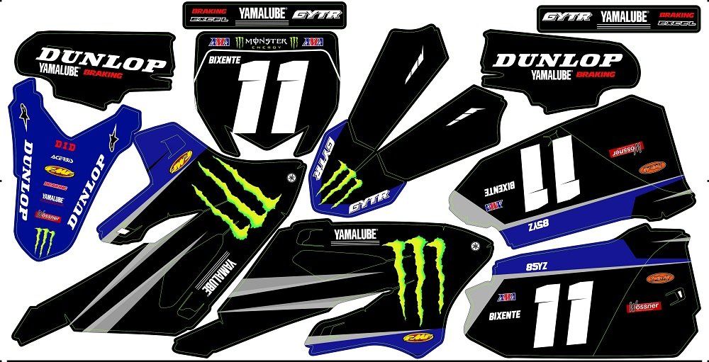 Kit déco Semi-perso YAMAHA YZ 65 / YZ 85 ( 2003 à 2026 ) RD2Shop - MONSTER