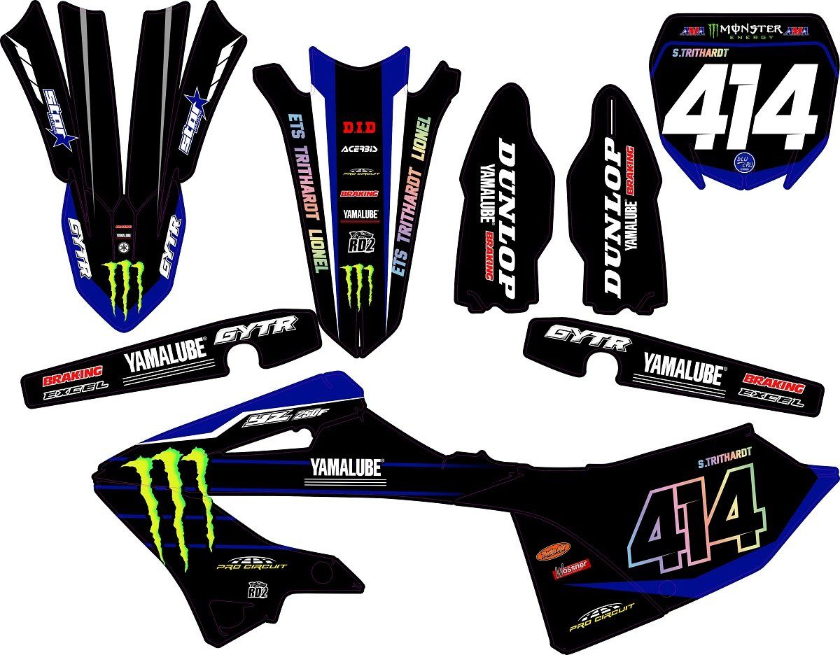 Kit déco yamaha YZ 125 / 250 ( 2022 / 2023 / 2024 /2025 /2026 )